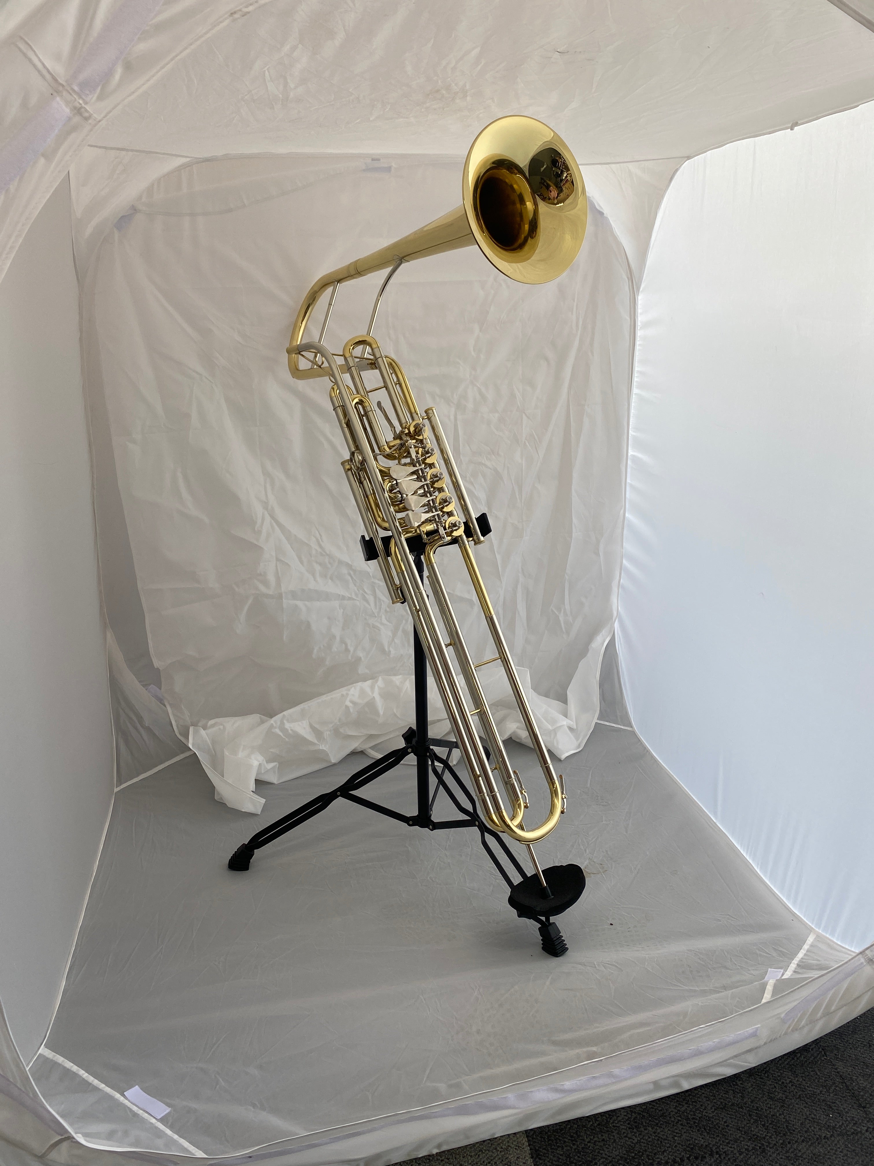 Heavy duty stand for Cimbasso or Ophicleide with adjustable height from ...